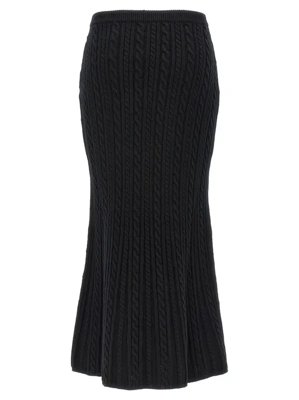 Alessandra Rich Maxi Wool Skirt