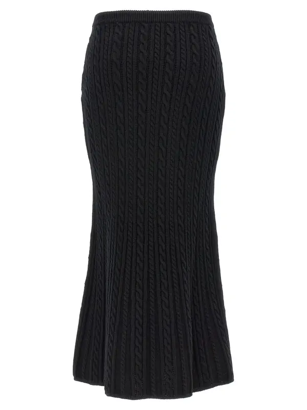 Alessandra Rich Maxi Wool Skirt