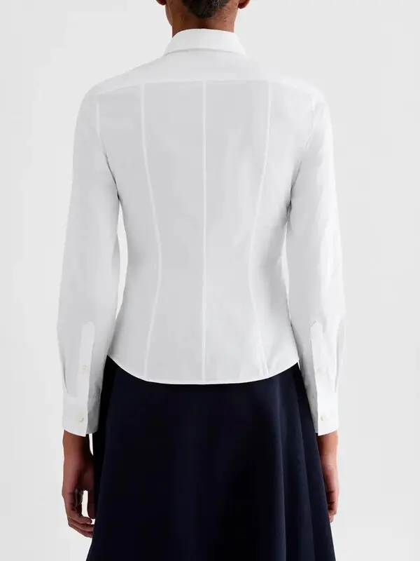 JIL SANDER Cotton Long Sleeve Button Up Shirt