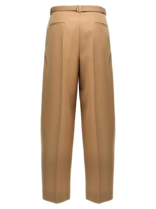 JIL SANDER Gabardine Belted Trousers
