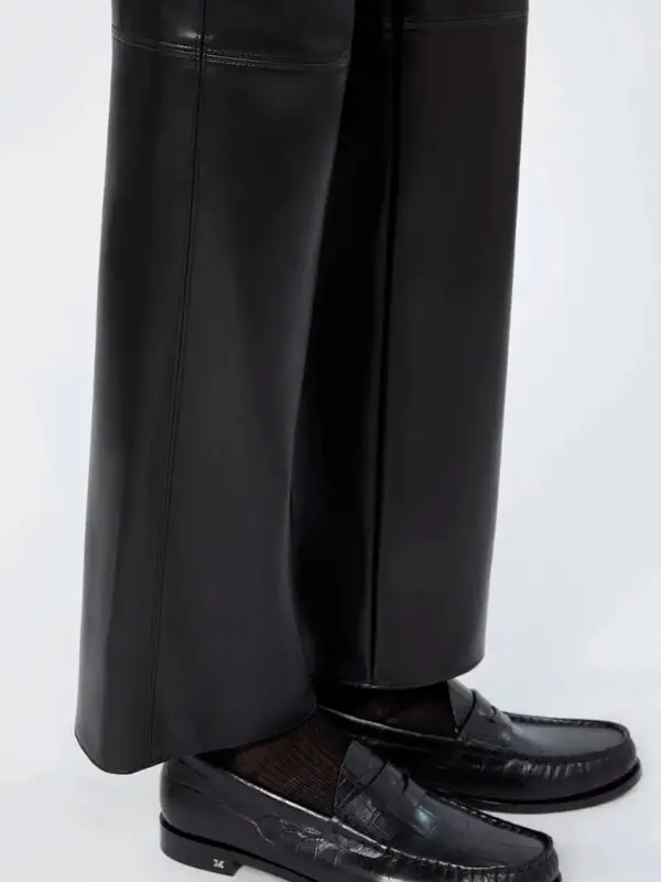 Max Mara S Leather-look Pants - Multicolor