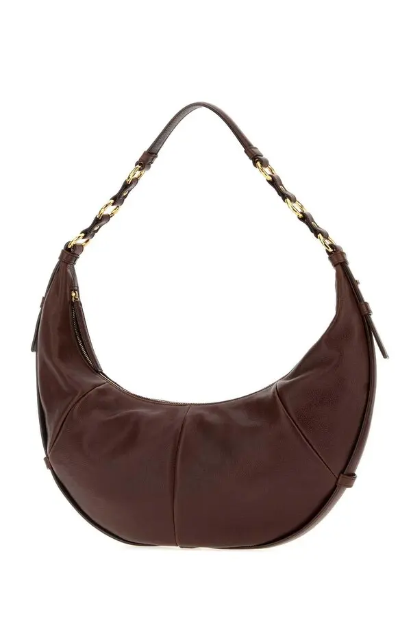 Saint Laurent Leather Saharienne Shopping Bag - Brown
