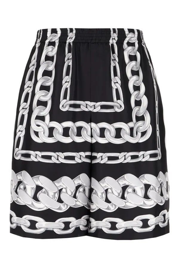 Versace Chain Print Shorts - Multicolor