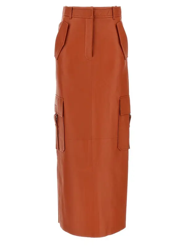 Zimmermann Illustration Midi Skirt - Orange