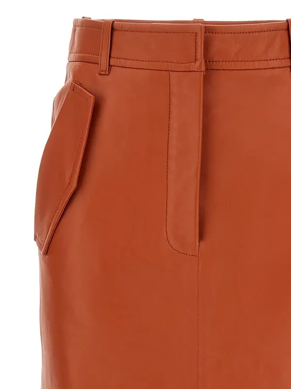 Zimmermann Illustration Midi Skirt - Orange