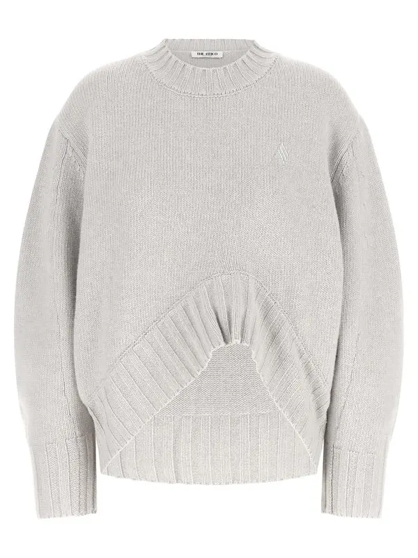Attico Asymmetrical Hem Sweater - Gray