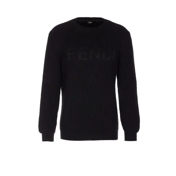 Fendi Maxi Lettering Sweater - Black