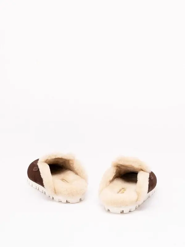 Miu Miu Suede And Shearling Mules - Multicolor