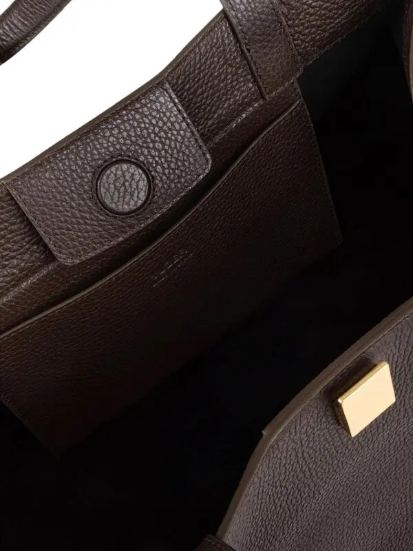 Yuzefi Leather Tote Bag - Brown