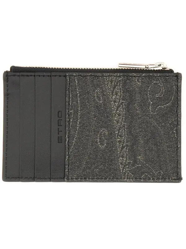 Etro Card Holder Arnica With Pegasus - Black