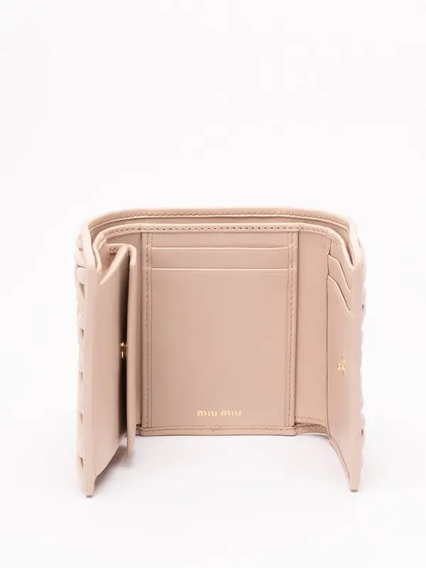 Miu Miu Small Matelassé Nappa Leather Wallet