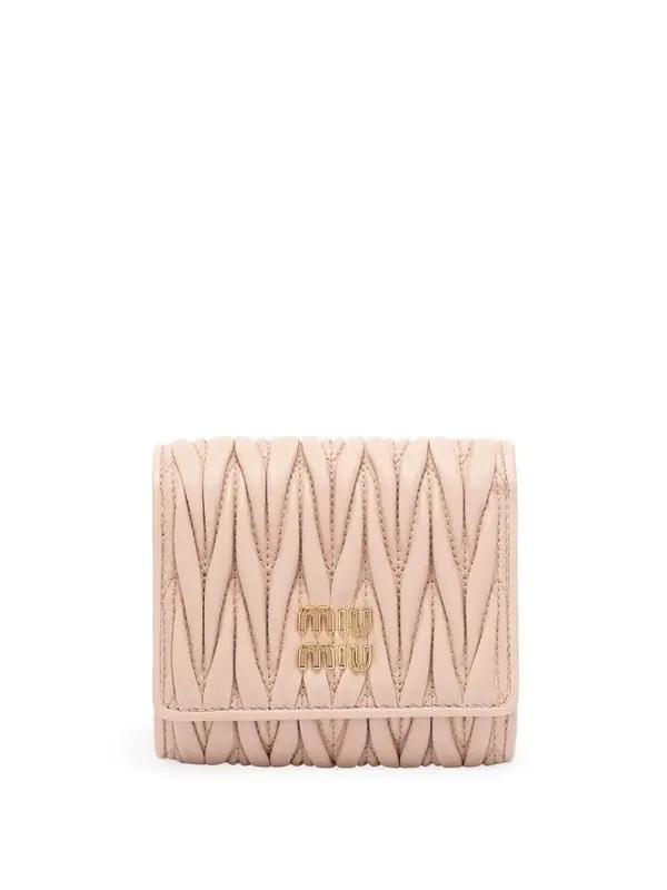 Miu Miu Small Matelassé Nappa Leather Wallet - Multicolor