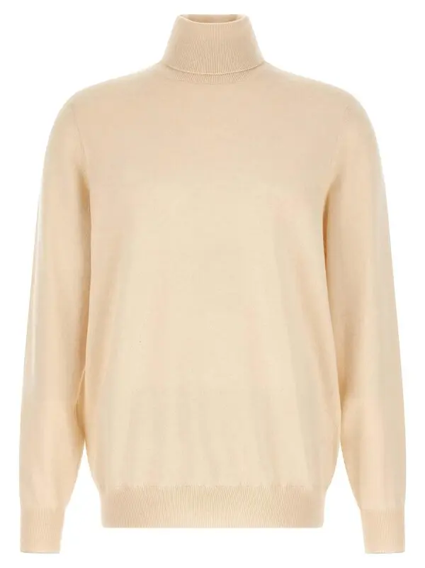 Brunello Cucinelli Cashmere Turtleneck Sweater - White