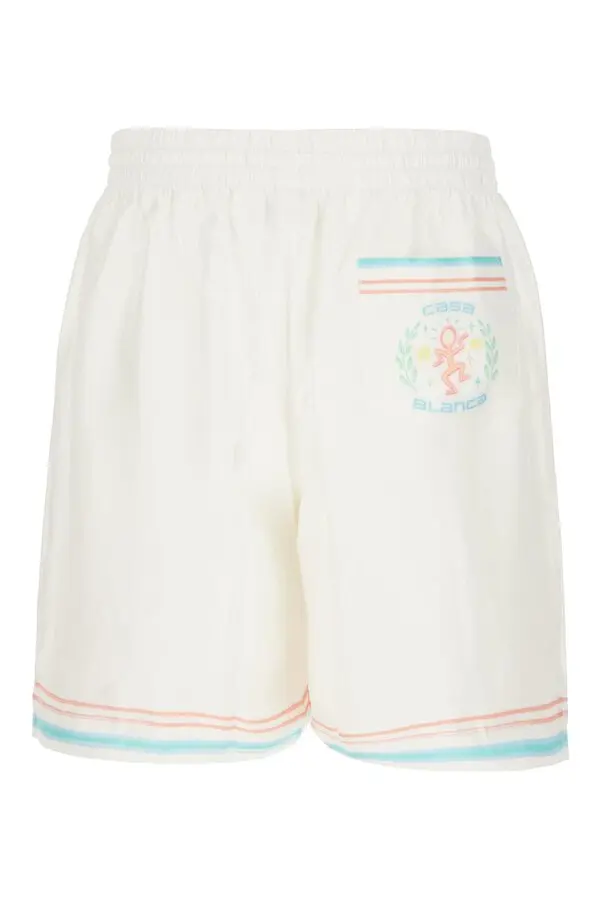 Casablanca Silk Twill Shorts - Multicolor
