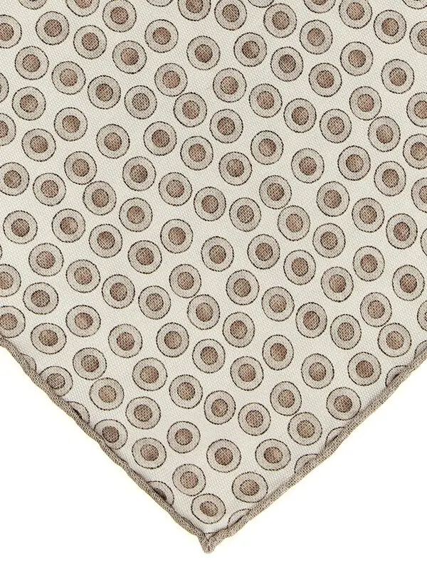 Brunello Cucinelli Polka Dot Pocket Clutch Bag - Cream