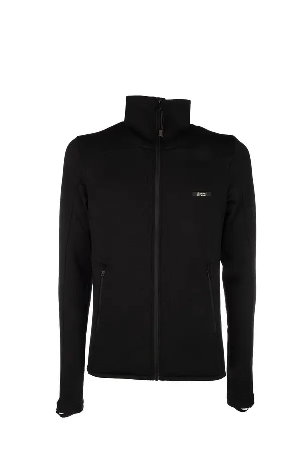 Prada Milano Full Zip Sweatshirt With Stand Collar