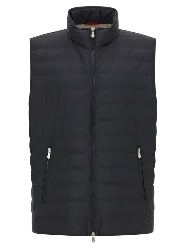 Brunello Cucinelli Quilted Vest - Blue