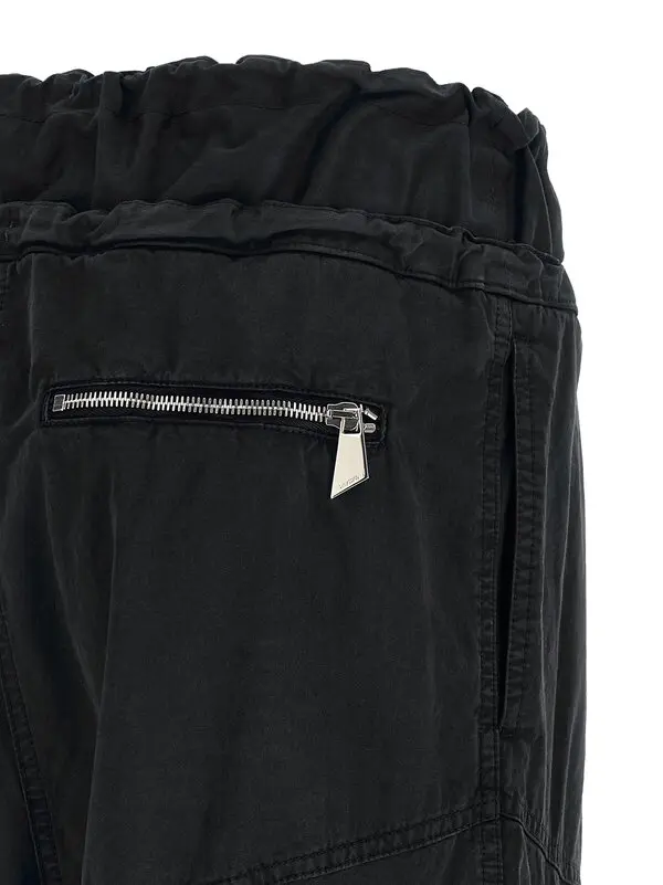 Attico Cotton Canvas Parachute Cargo Pants - Black