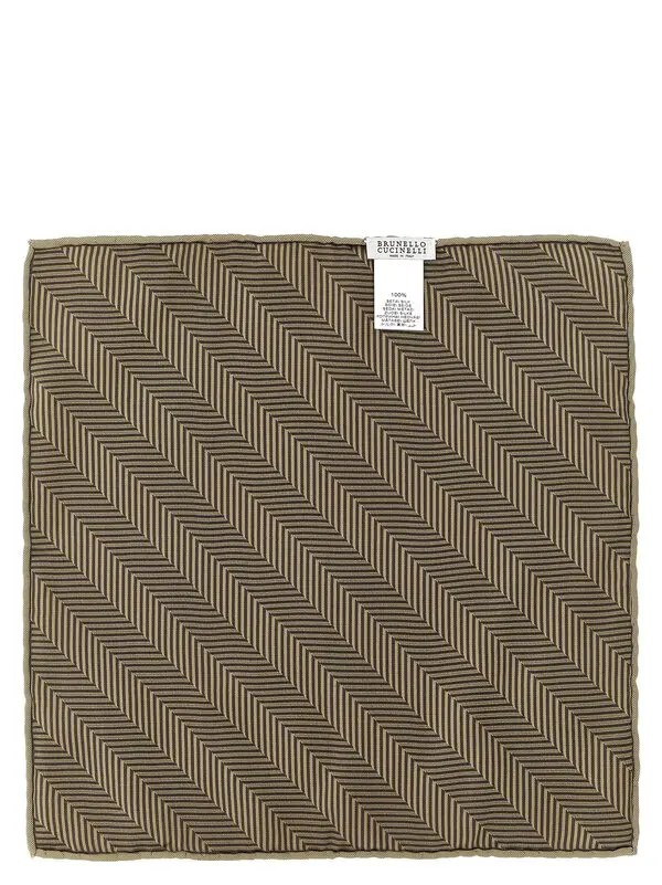 Brunello Cucinelli Chevron Pocket Clutch