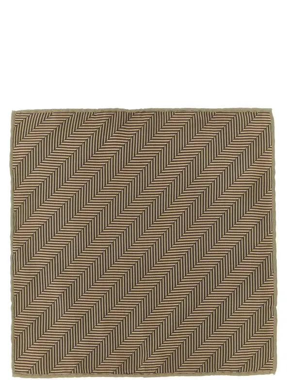 Brunello Cucinelli Chevron Pocket Clutch - Cream