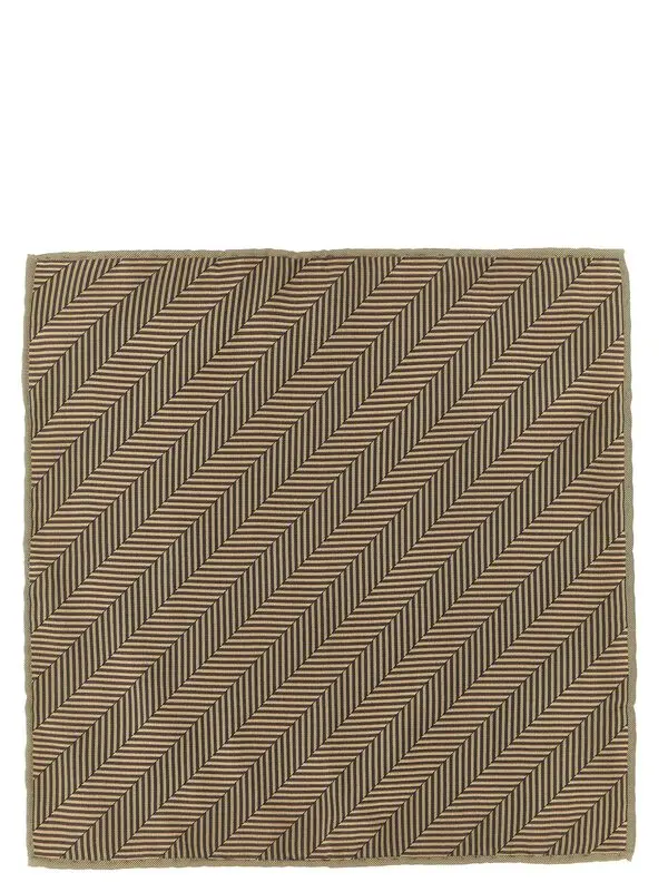 Brunello Cucinelli Chevron Pocket Clutch - Cream