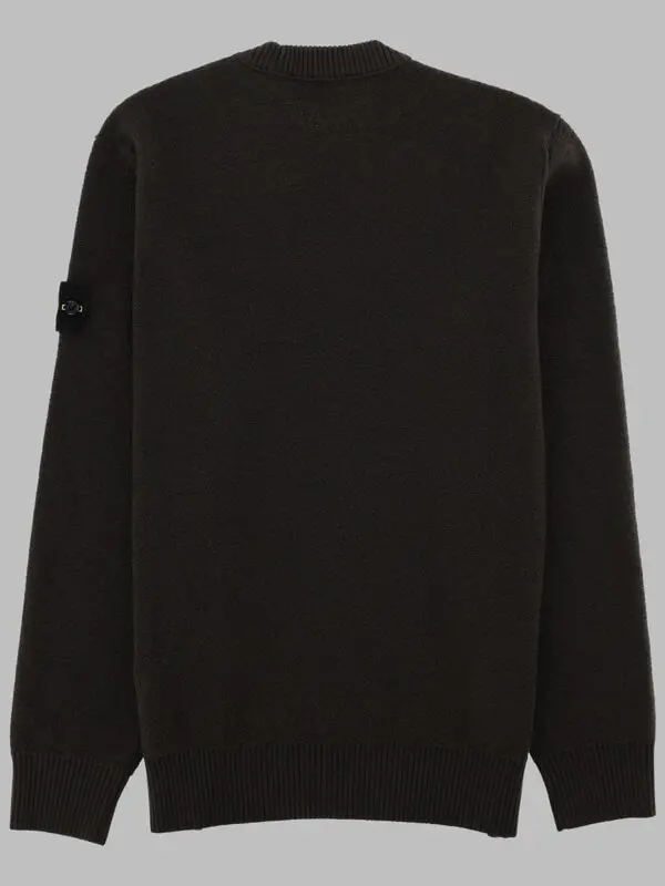 Stone Island Ribbed Wool Sweater - Gray
