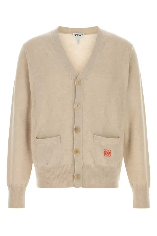 Loewe Sand Wool Blend Cardigan