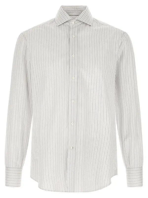 Brunello Cucinelli French Collar Shirt - Blue
