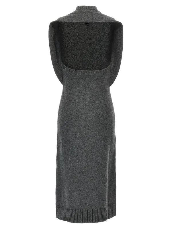 COURREGES Over The Shoulder Drapè Dress