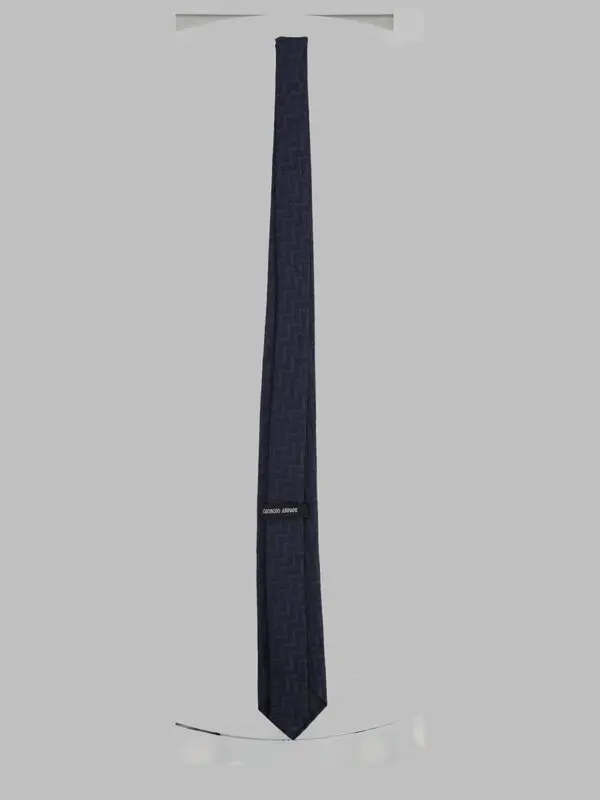 Giorgio Armani Cravatta In Seta Jacquard - Blue