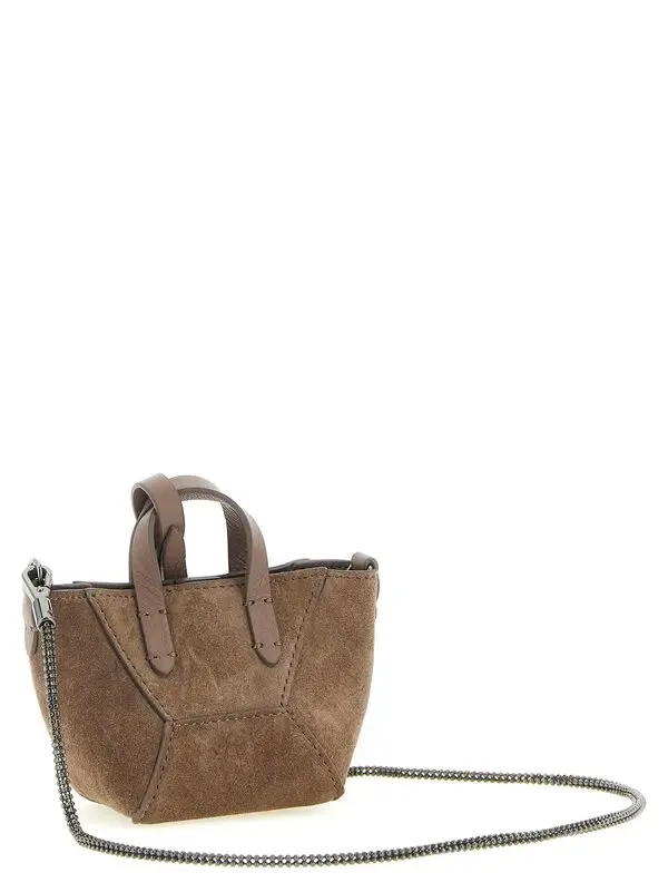 Brunello Cucinelli Micro 'bc Duo' Bag - Brown
