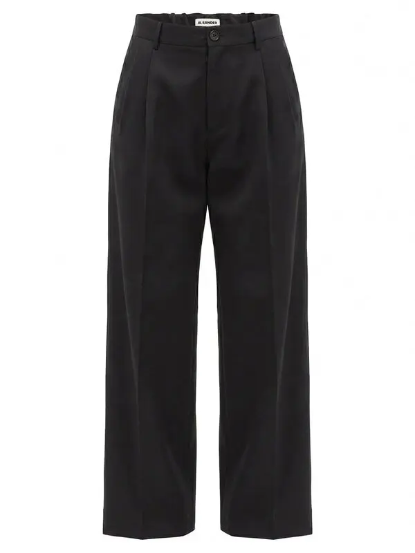 JIL SANDER Wool Pleated Trousers - Multicolor