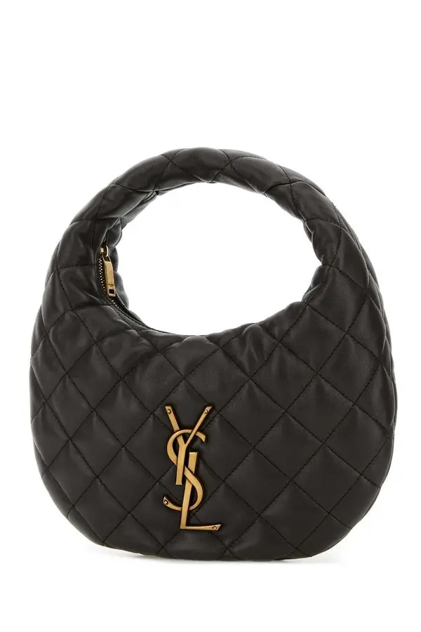 Saint Laurent Nappa Leather Icarino Shoulder Bag - Gray