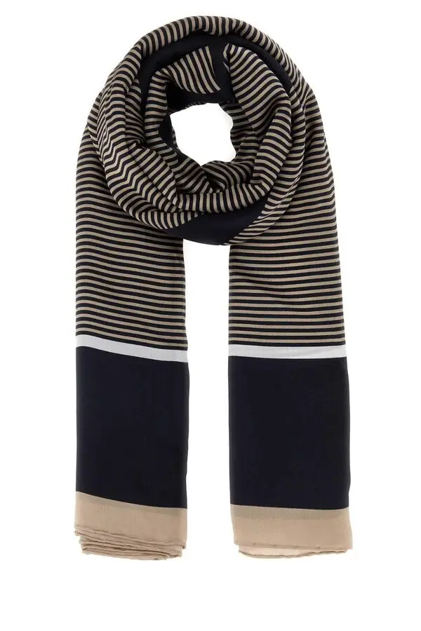Saint Laurent Embroidered Silk Foulard