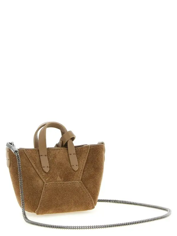 Brunello Cucinelli Micro 'bc Duo' Bag - Brown