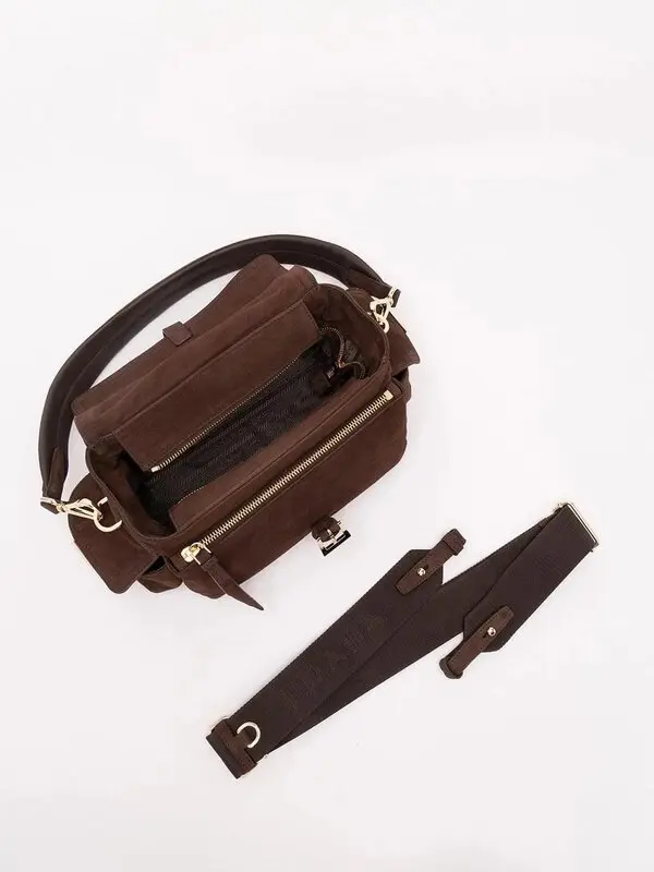 Prada Explore Medium Suede Bag - Multicolor