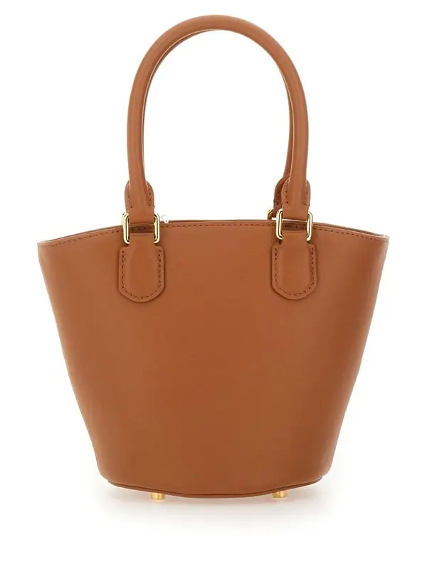 SELF-PORTRAIT Leather Tote Bag With Charm - Multicolor