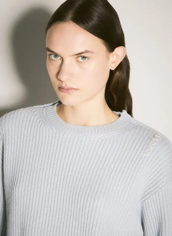 Marni Crewneck Wool Sweater - Gray