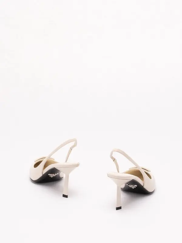 Prada Saffiano Patent Leather Slingback Pumps