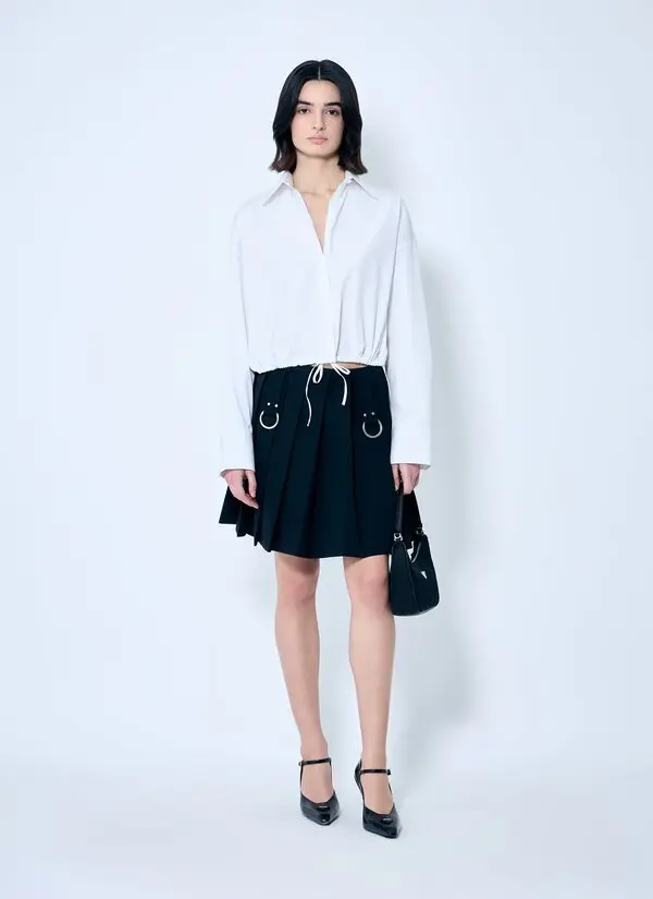 Prada Pleated Wool Skirt