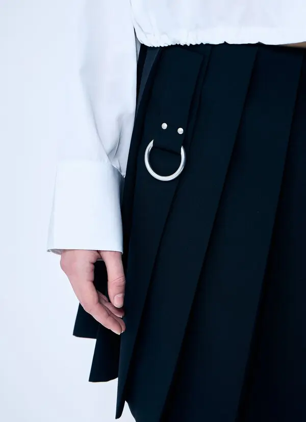 Prada Pleated Wool Skirt