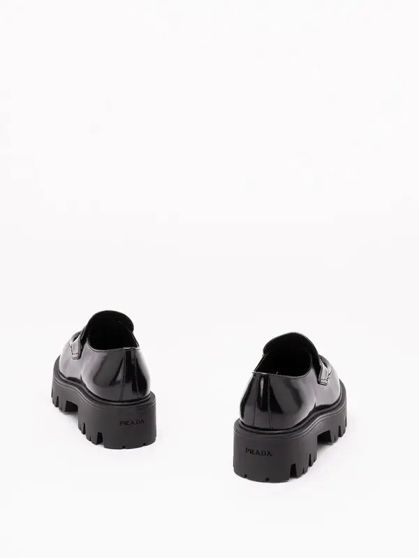 Prada Brushed Leather Loafers
