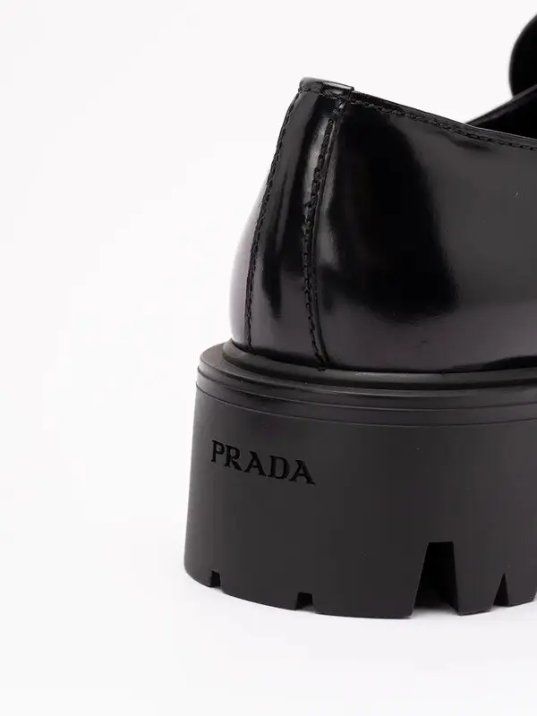 Prada Brushed Leather Loafers