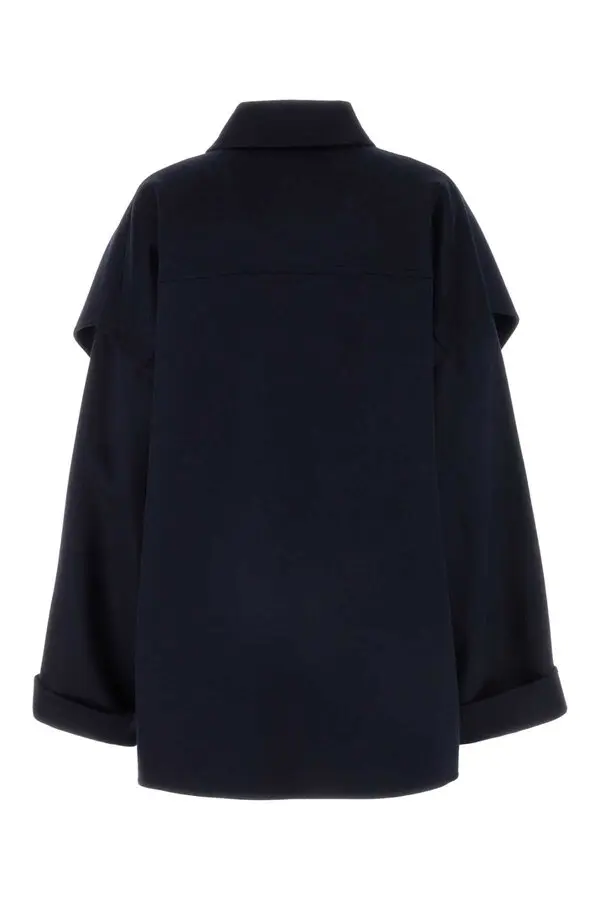 Bottega Veneta Wool Blend Coat - Blue