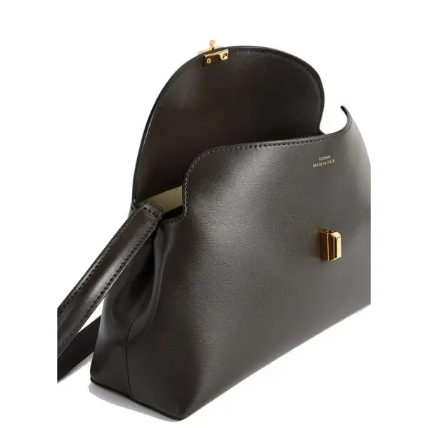 TOTEME T-lock Leather Clutch Bag - Brown