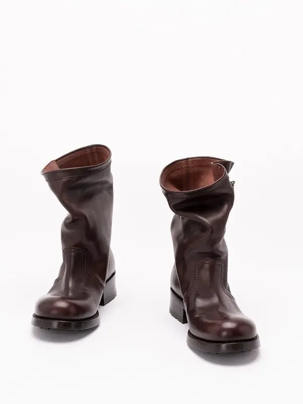 Prada Leather Mid-calf Boots - Multicolor