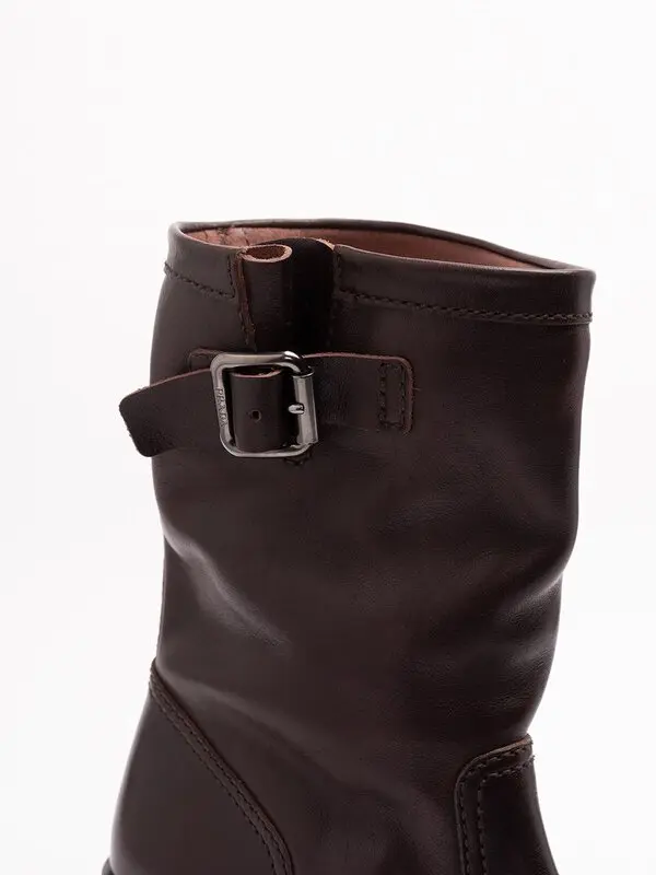 Prada Leather Mid-calf Boots - Multicolor