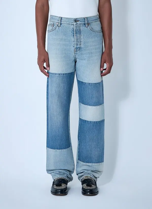 Gucci Contrast Panel Jeans - Blue
