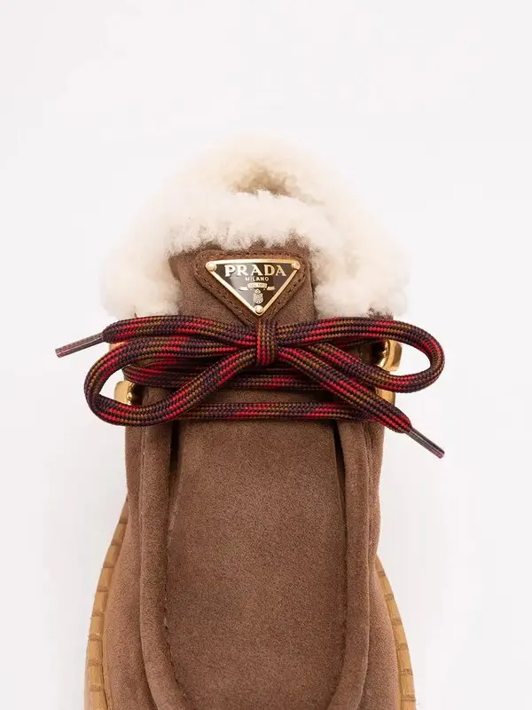 Prada Suede Lace-up Shoes