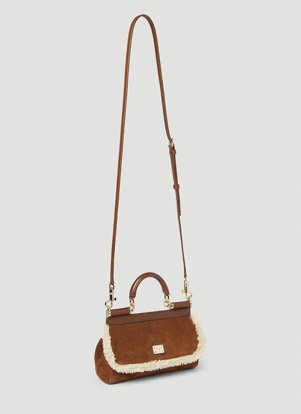 Dolce & Gabbana Sicily Suede Small Handbag